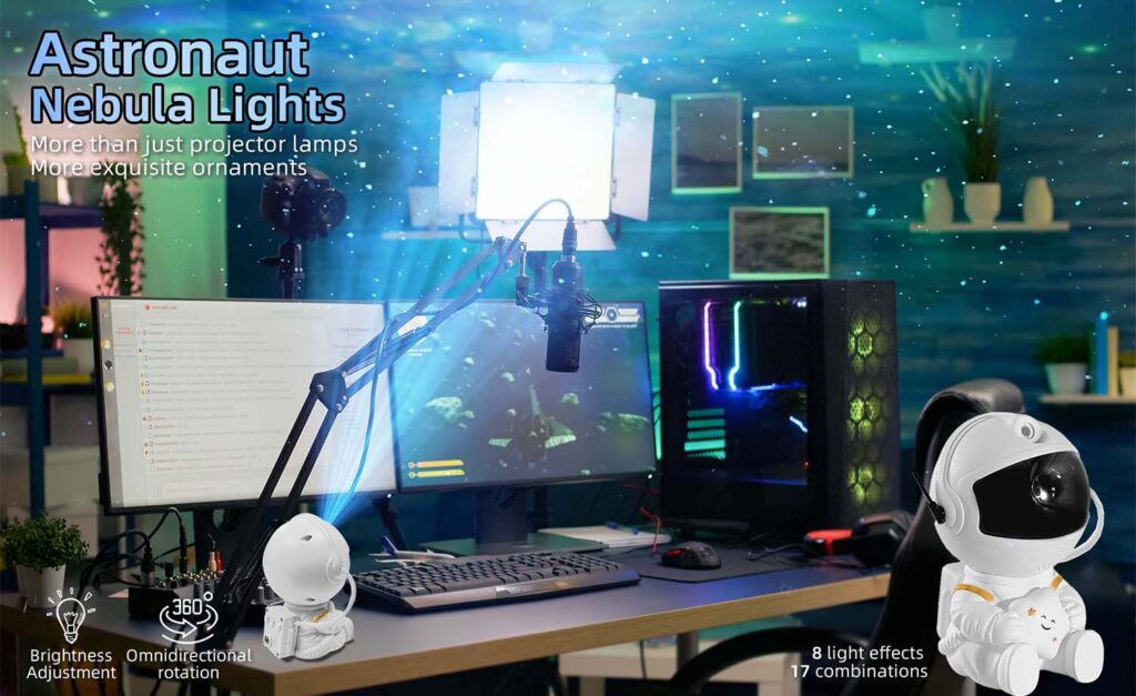 LED Astronaut Starry Nebula Projector - Vissyark